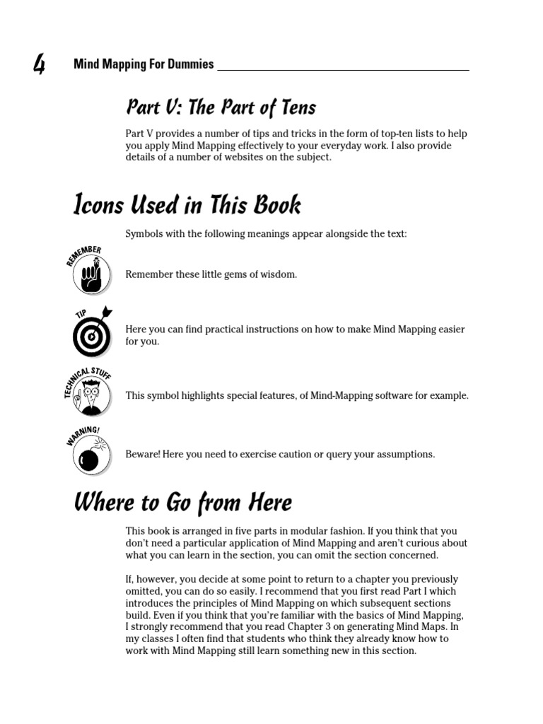 Part V: The Part of Tens: Mind Mapping For Dummies | PDF