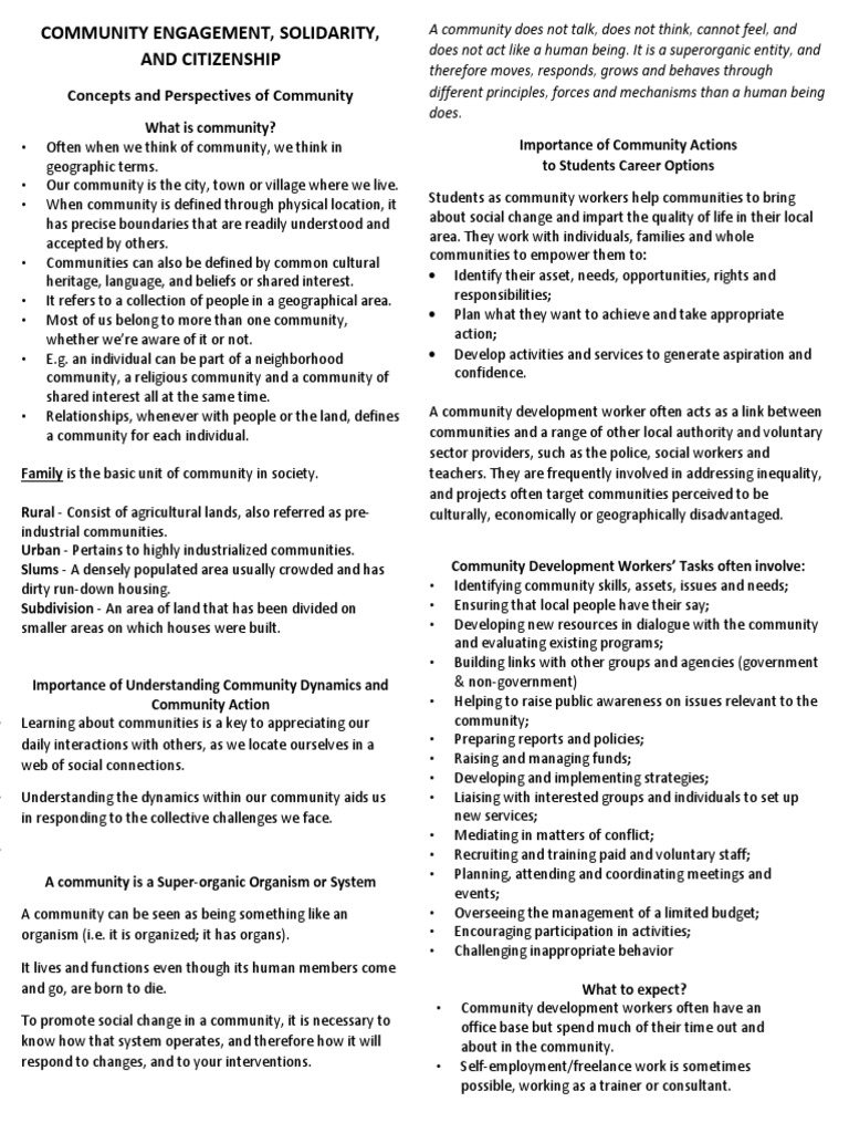 Community Engagement | PDF | Community | Value (Ethics)