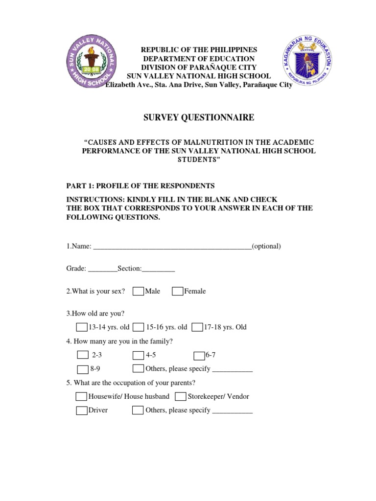 Investigating the Relationship Between Malnutrition and Academic ...