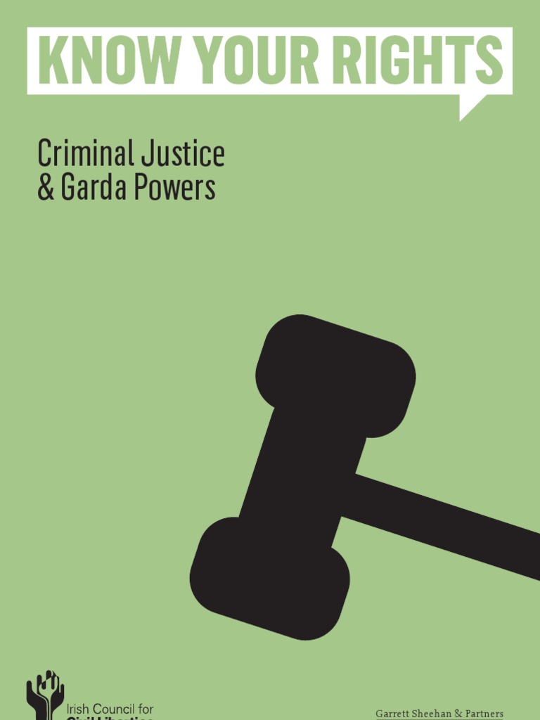 Know Your Rights Criminal Justice and Garda Powers | PDF | Arrest ...