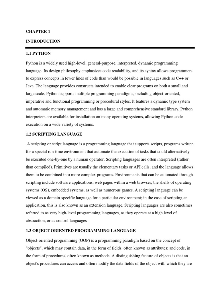 Python Chapter 1 | PDF | Scripting Language | Programming Language