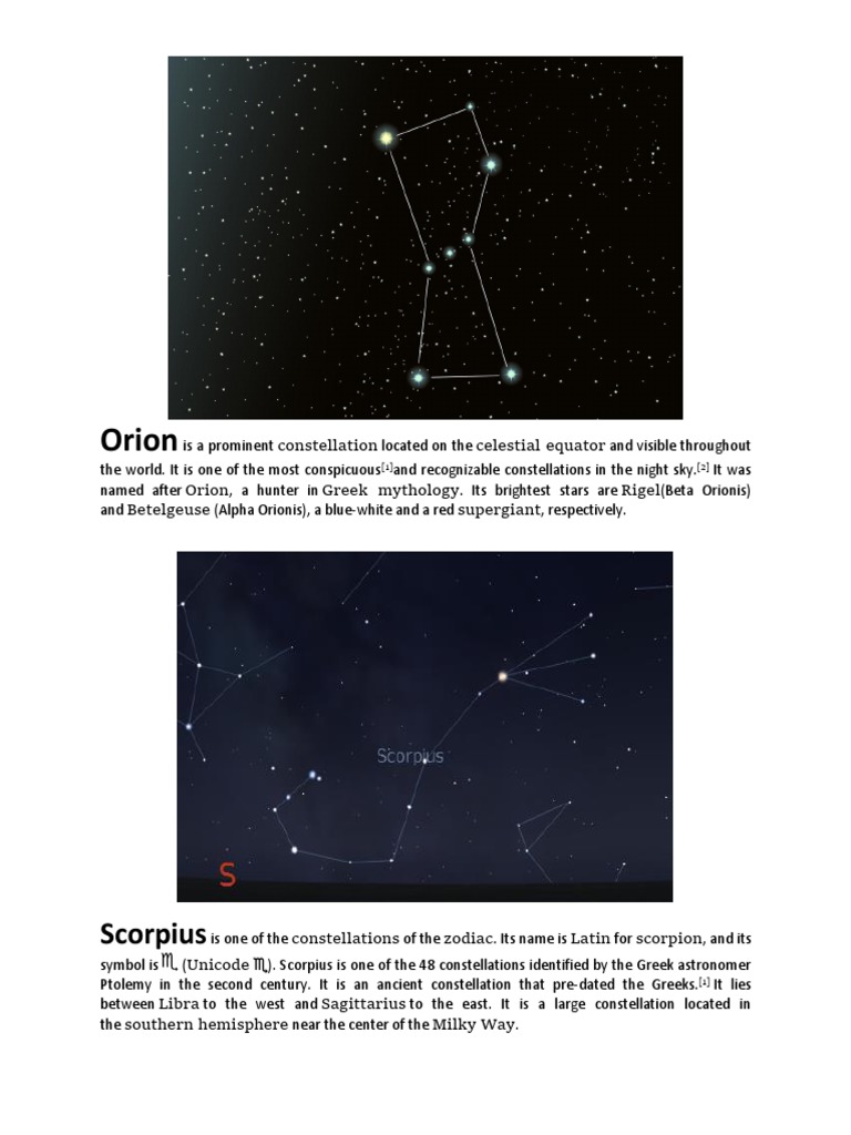 CONSTELLATIONS | Download Free PDF | Constellation | Stellar Astronomy