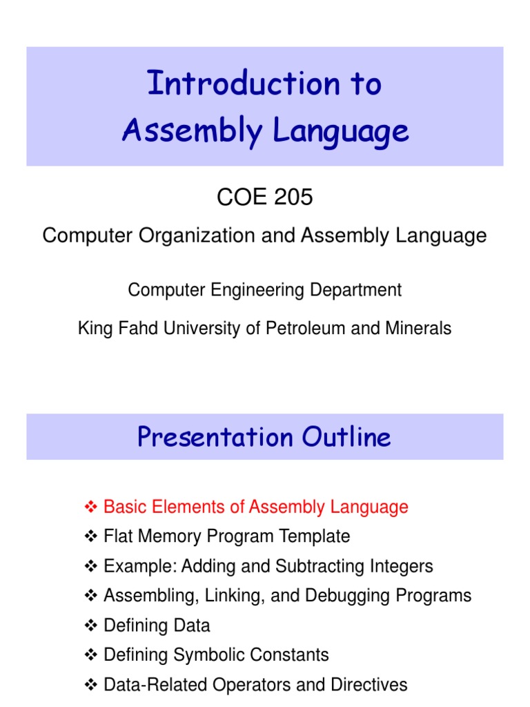 03 IntroAssembly | PDF | Assembly Language | Integer (Computer Science)