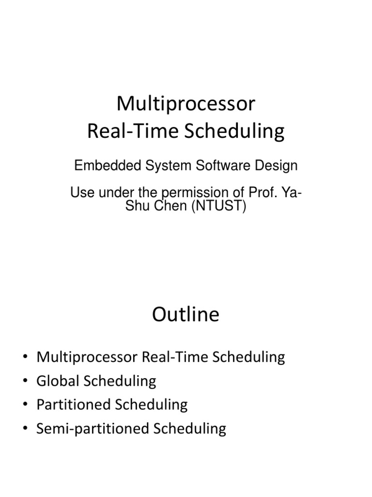 Multiprocessor Real Time Scheduling Pdf Scheduling Computing Central Processing Unit 1479