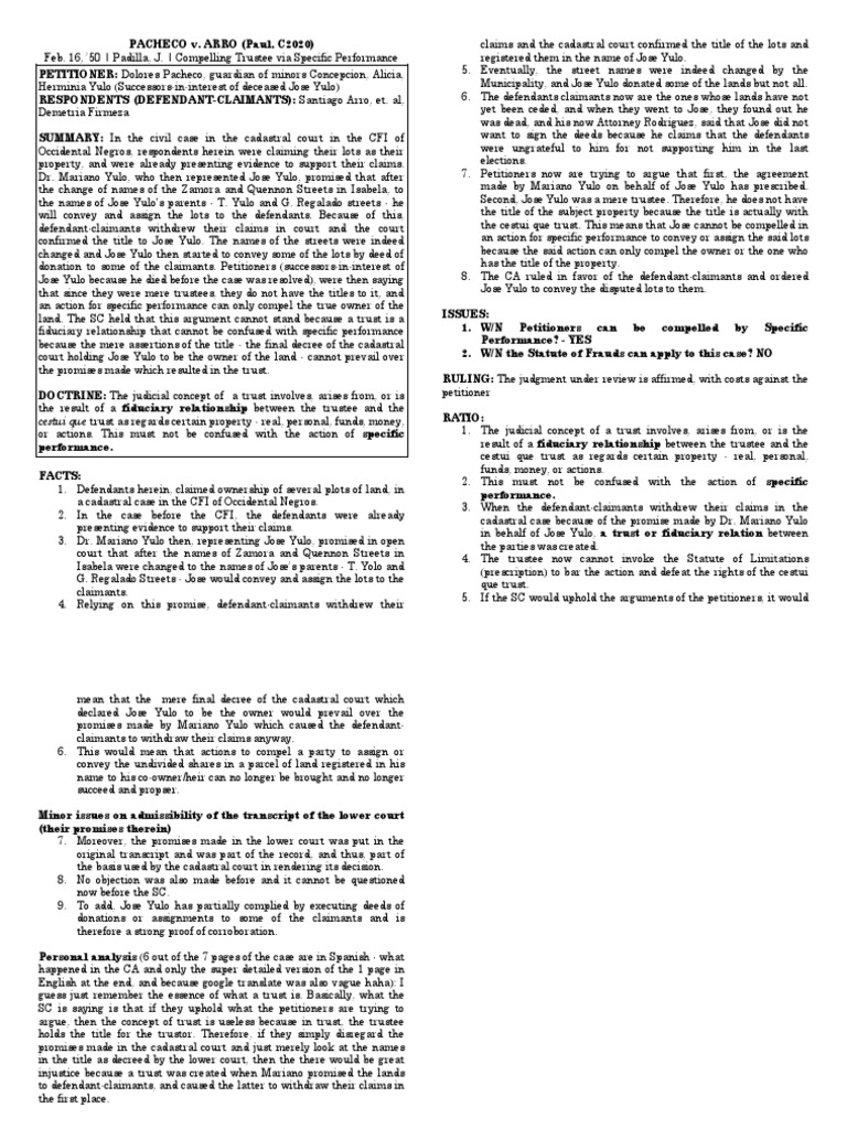 II. Express Trusts | PDF | Trust Law | Trustee