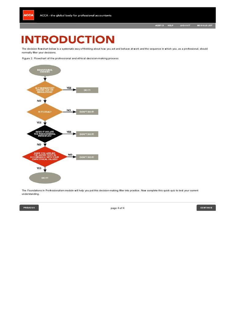 Professional Decision-Making Flowchart | PDF | Career & Growth