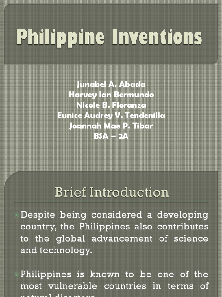 Philippine Inventions STS Group 6 | PDF | Neonatal Intensive Care Unit ...