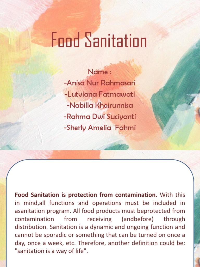 Food Sanitation | PDF | Hand Washing | Sanitation