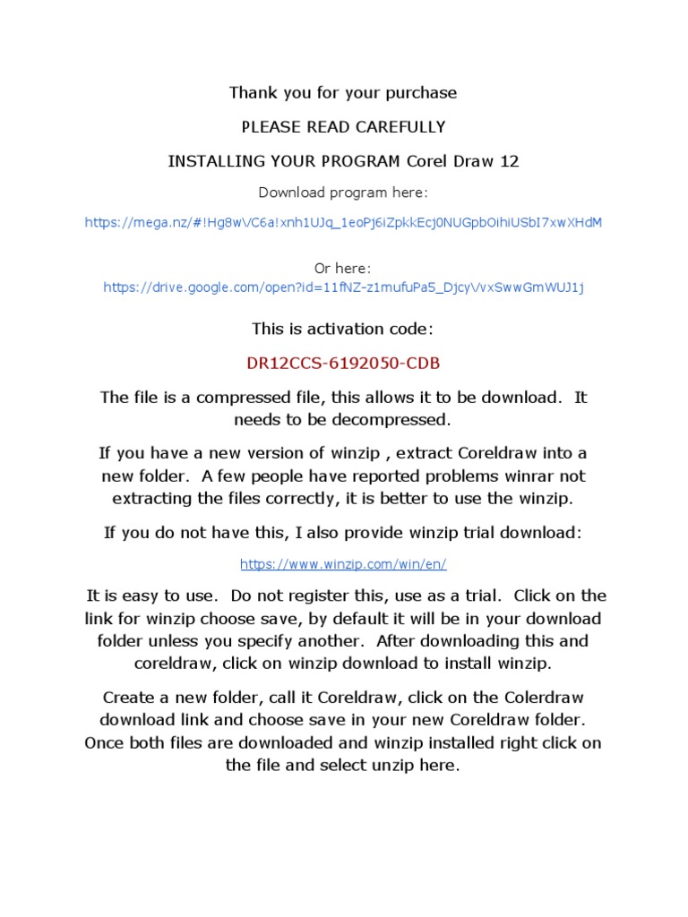 Download and install Corel Draw 12 with activation code | PDF