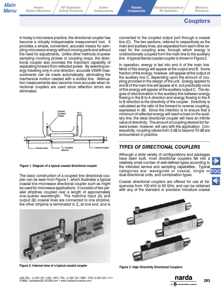 Couplers: Types of Directional Couplers | PDF | Decibel | Radio