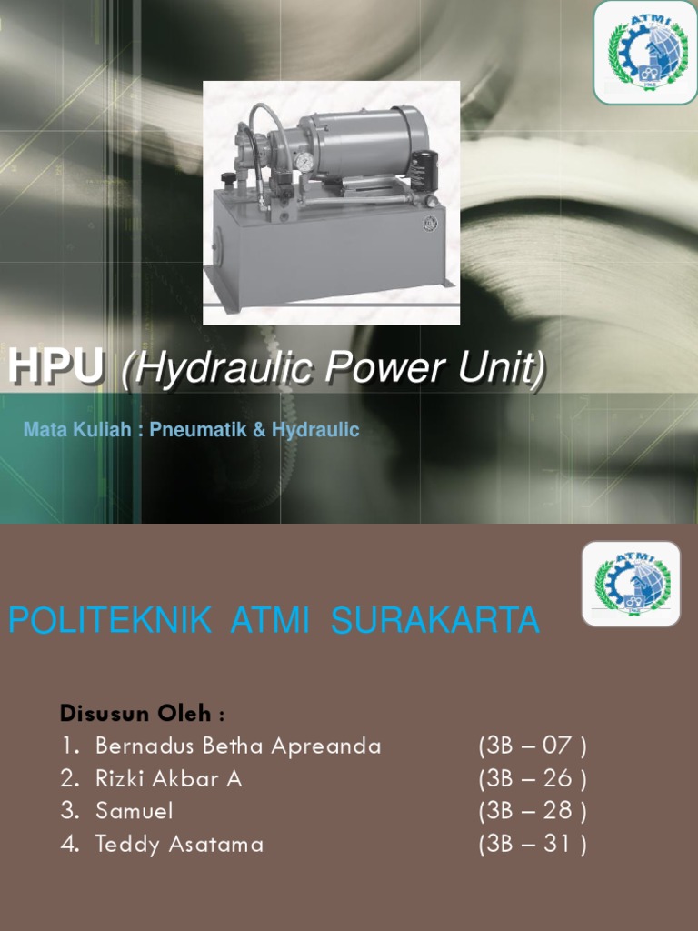 Pengantar Hydraulic Power Unit (HPU) | PDF | Teknologi & Rekayasa