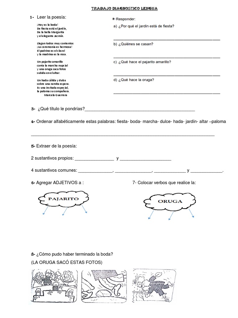 Evaluacion Diagnostica Lengua 3ro | PDF