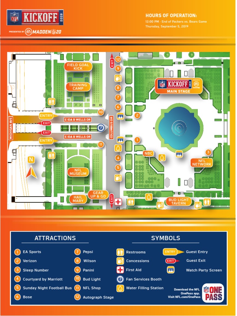 2019 NFL Kickoff Experience Map | PDF | National Football League ...