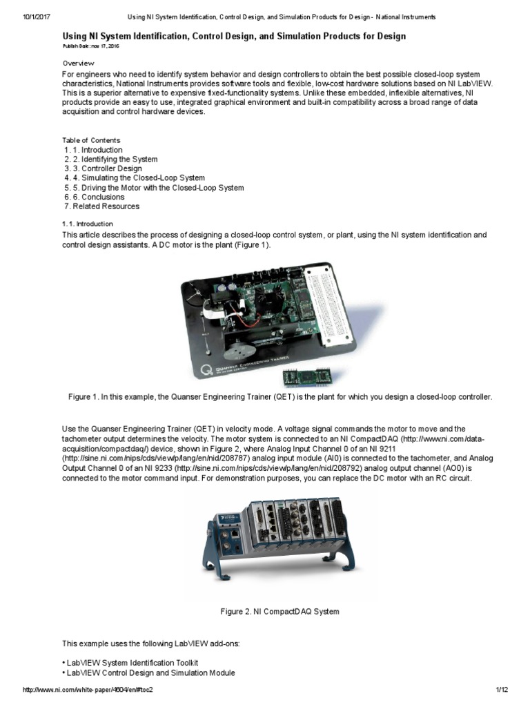 NI Control Design & Simulation Guide | PDF | Control Theory | Simulation