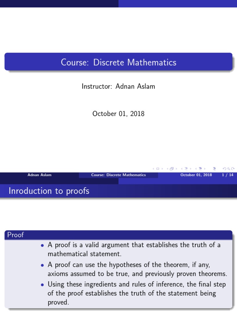 Discrete Math Proof Techniques | PDF | Mathematical Proof | Theorem