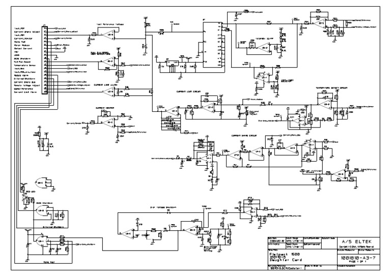 Schematic Drawing Daughter Card Flatpack 1500 (A - 1001810 - 1 - 7) PDF ...