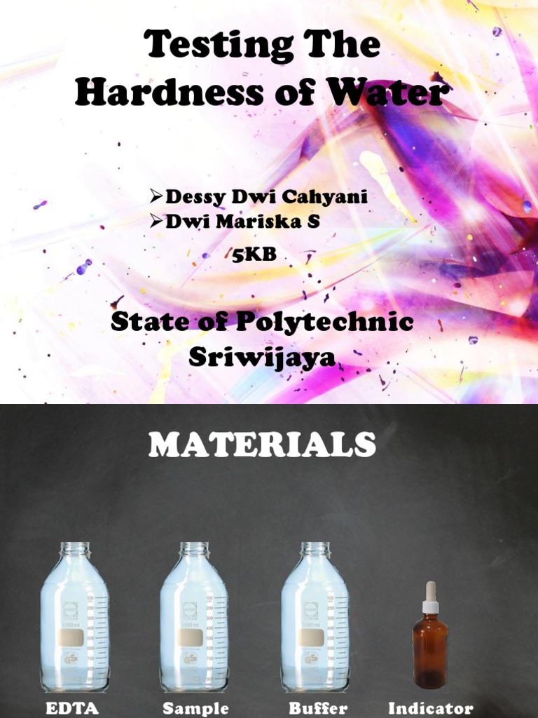 Water Hardness Testing Procedure | PDF