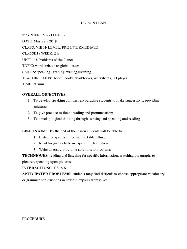 Lesson Plan | PDF | Lesson Plan | Communication