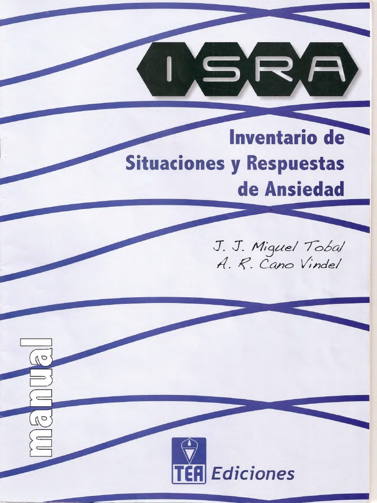 Inventario de Situaciones y Respuestas de Ansiedad IsRA Manual y Protocolo | PDF | Ansiedad ...