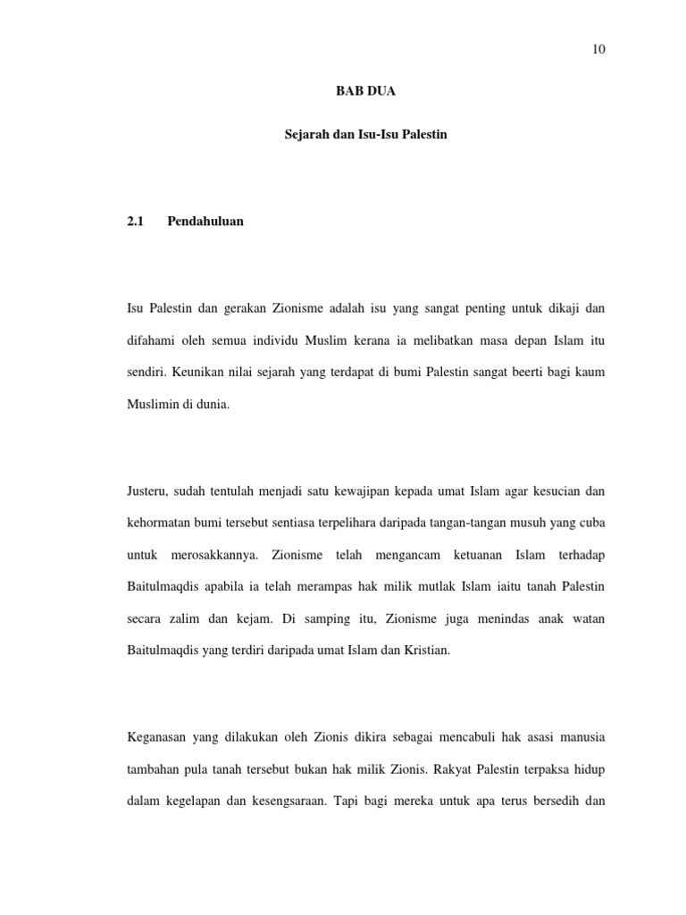 Sejarah Dan Isu-Isu Palestin PDF | PDF