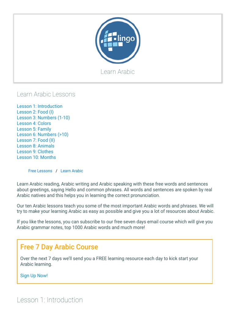 Getting Started with Arabic: A Comprehensive Introduction to the Arabic ...