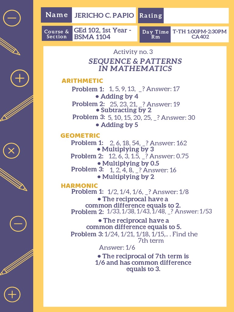 Sequence | PDF | Multiplication | Mathematical Analysis
