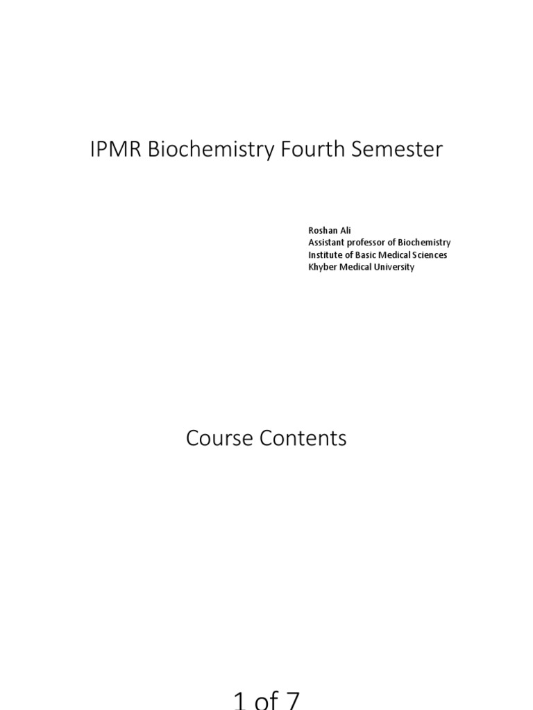 IPMR Biochemistry Fourth Semester | PDF | Extracellular Matrix | Human ...