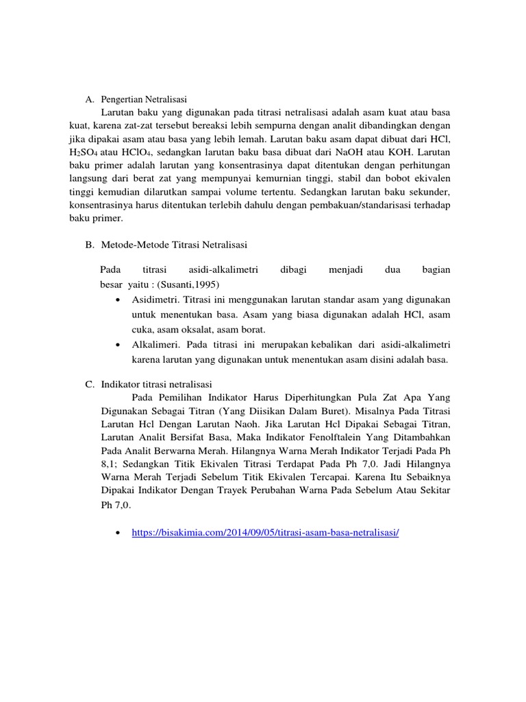 Pengertian Netralisasi | PDF