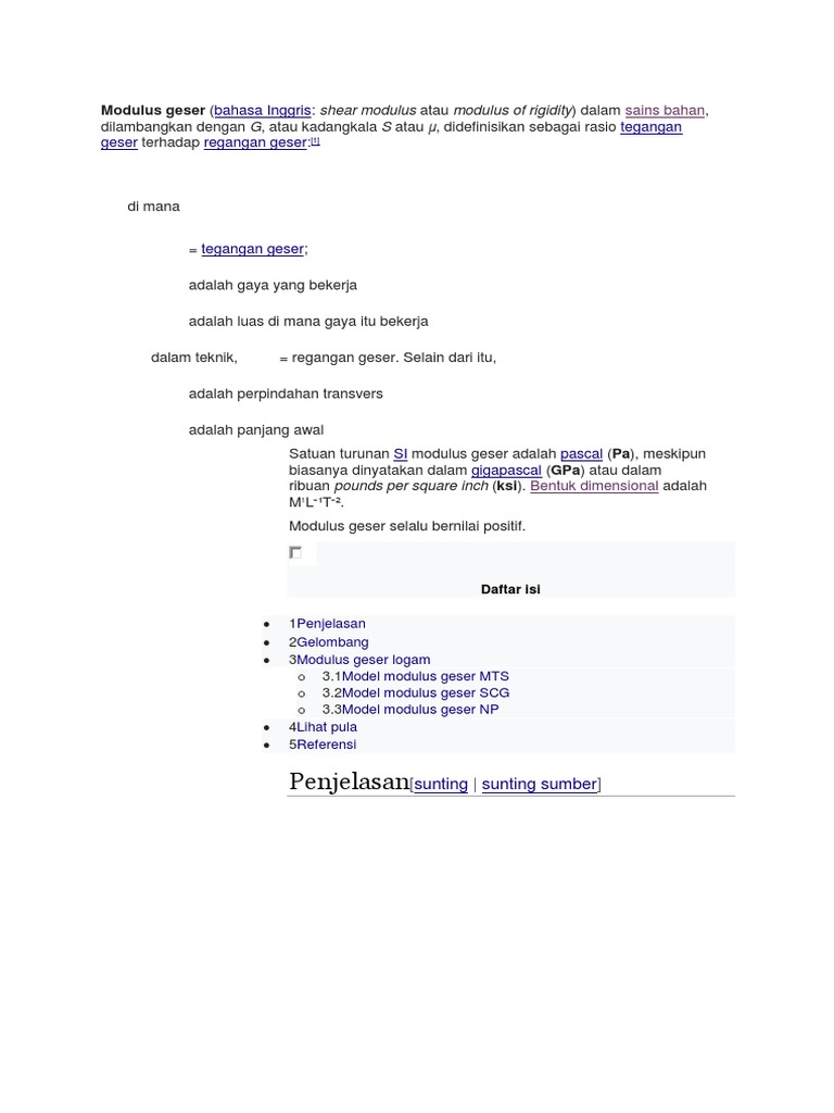 Modulus Geser | PDF
