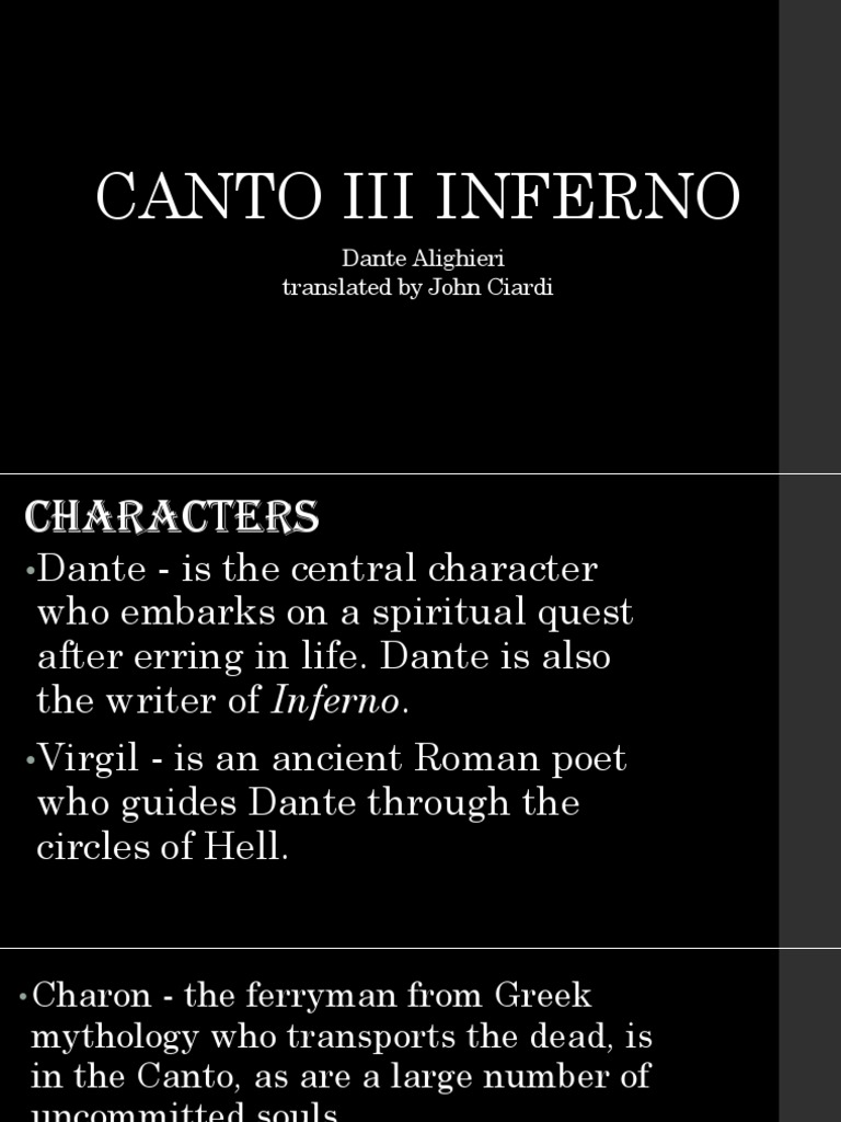 Dante's Inferno: Canto III Overview | PDF | Hell | Religious Belief And ...