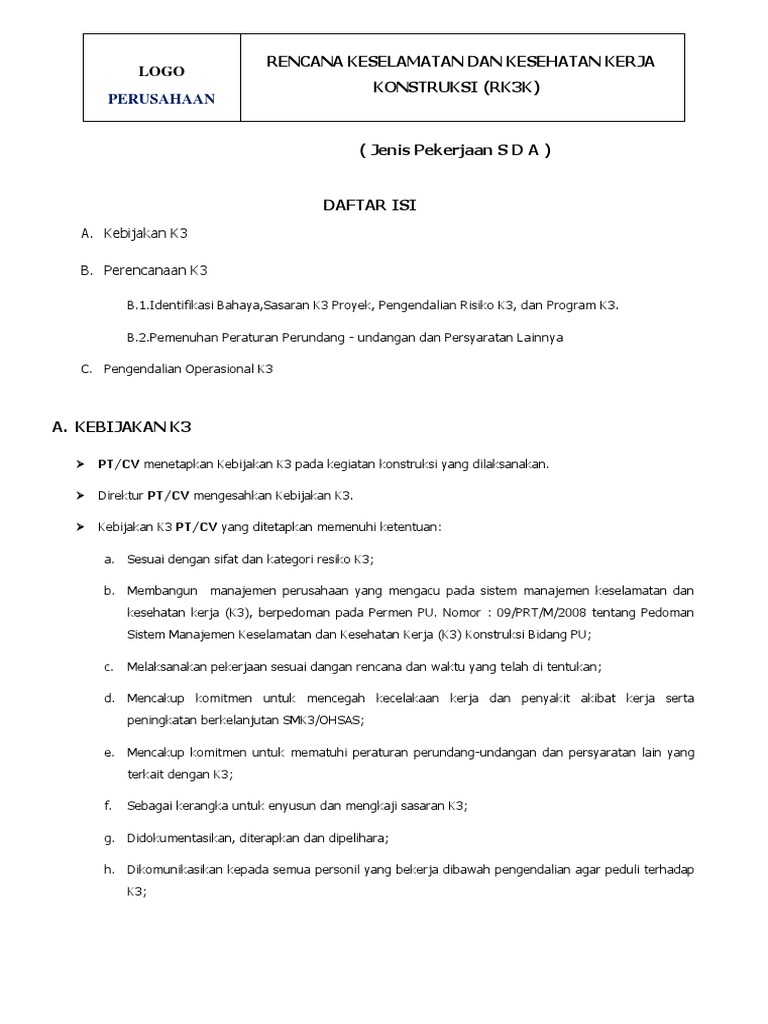 Contoh RK3K | PDF