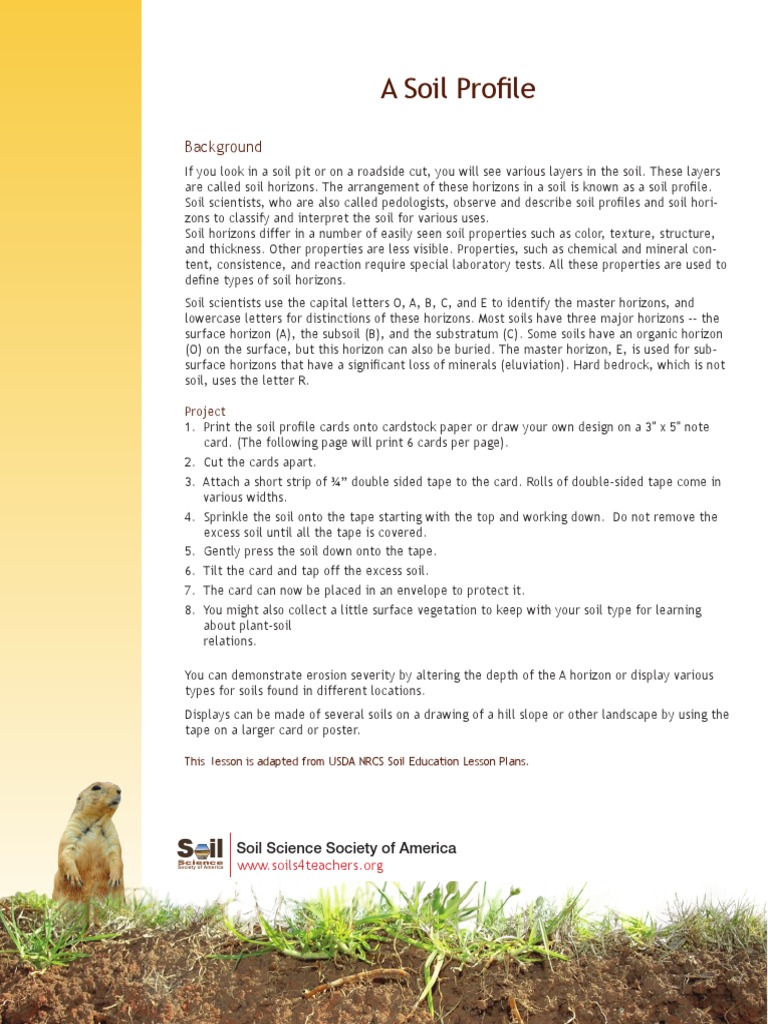 Soil Profile Lesson Plan | Download Free PDF | Natural Materials ...