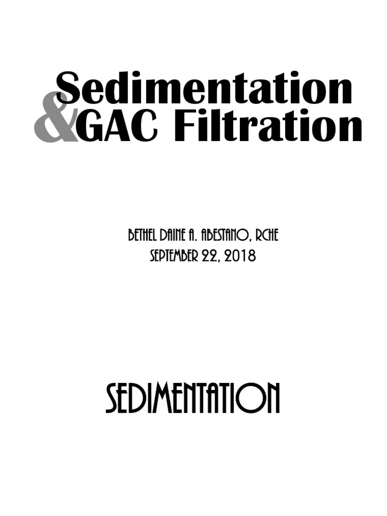 Sedimentation and GAC Filtration | PDF | Industrial Processes ...