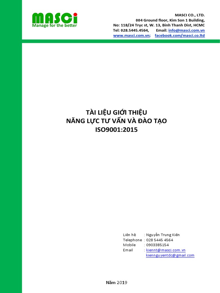 Profile MASCI 9001 (Updated 2019) | PDF