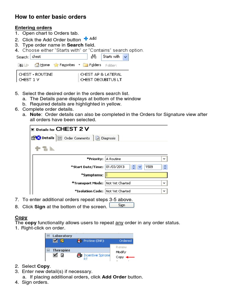 Entering Orders On Cerner | PDF | Computers
