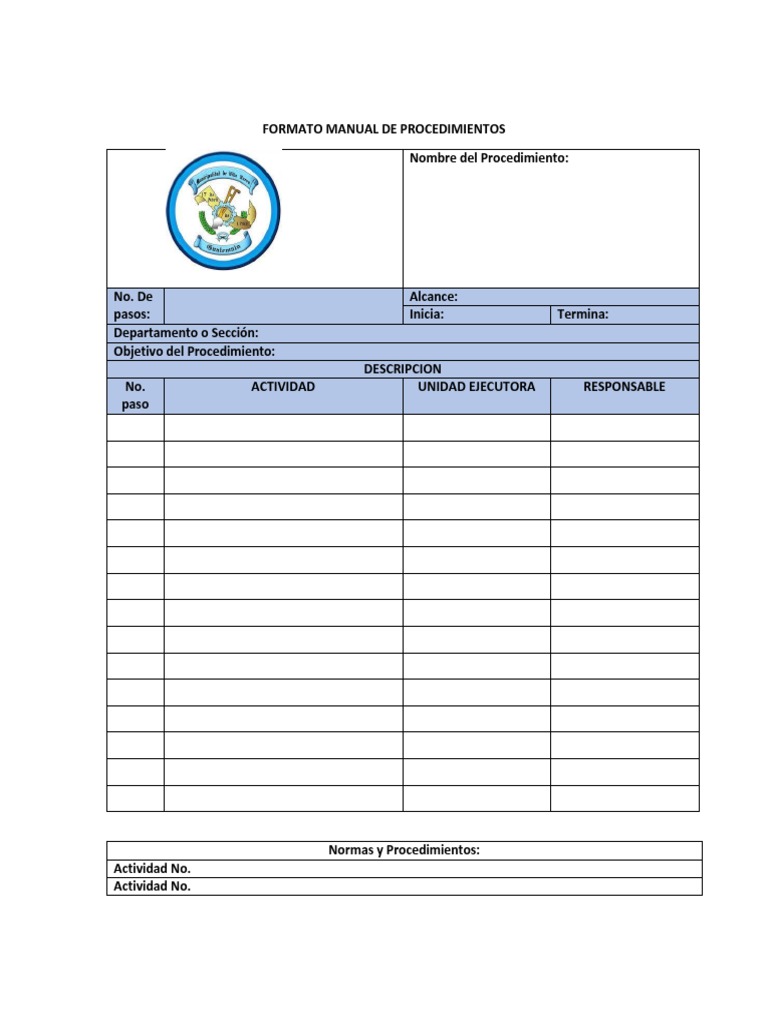 Formato Manual de Procedimiento | PDF