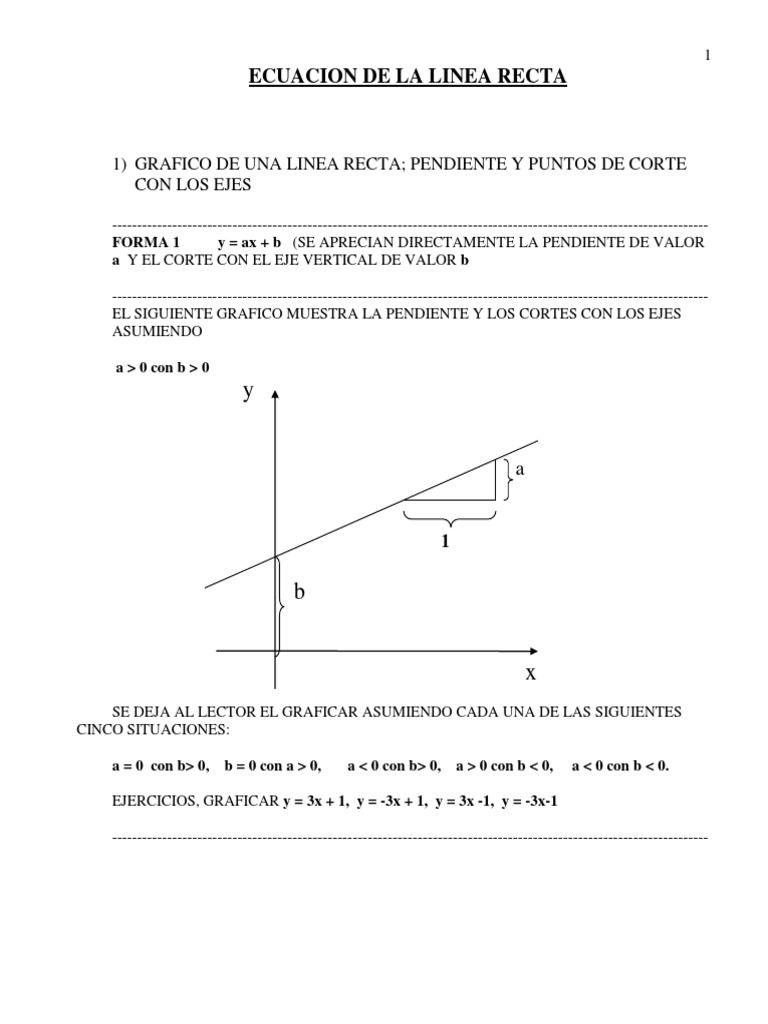 Ecuacion de La Linea Recta | PDF | Determinante | Matriz (Matemáticas)