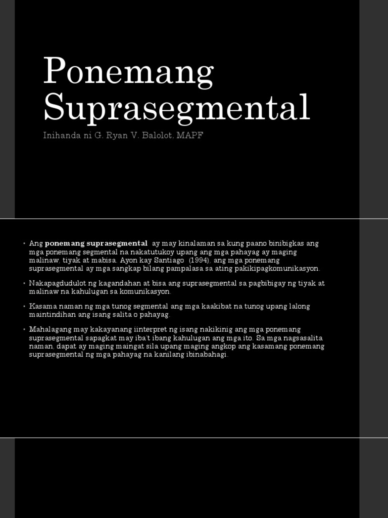 Ponemang Suprasegmental | PDF