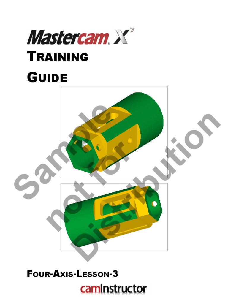 Mastercam 4 Axis Lesson 3 | PDF | Icon (Computing) | Machine Tool