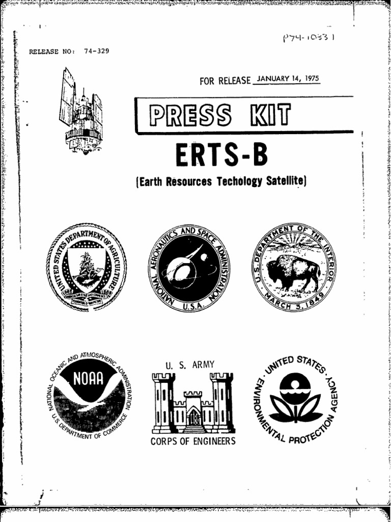 Erts-B Press Kit | PDF | Nasa | Satellite