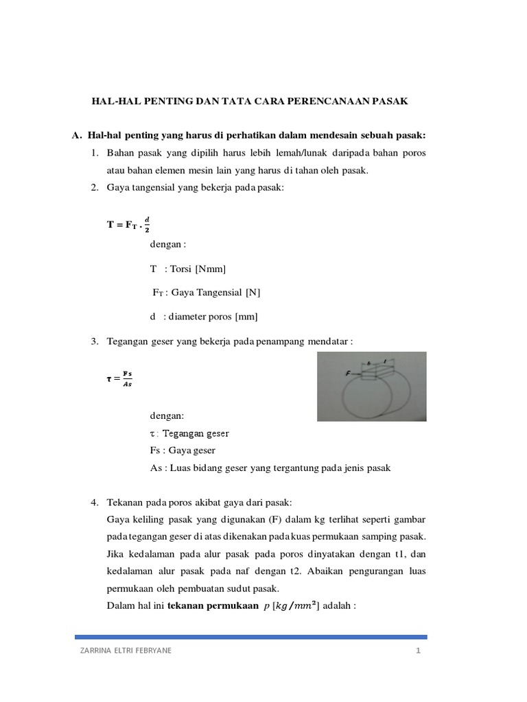 Elemen Mesin-Pasak | PDF