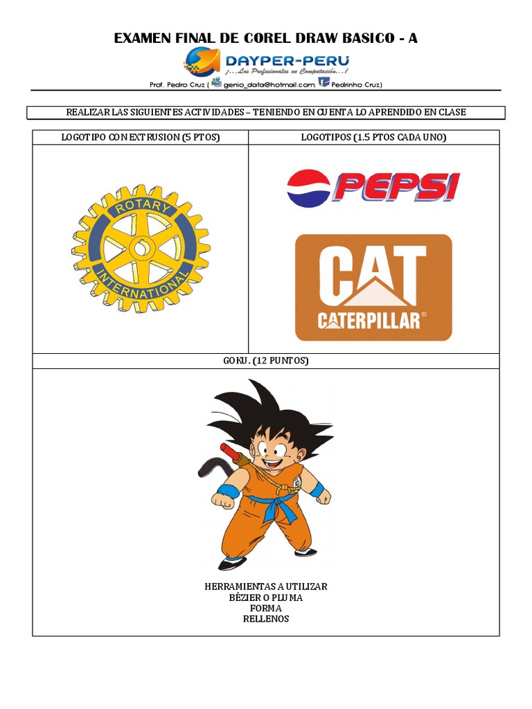 Examen de Corel Draw Basico - A | PDF