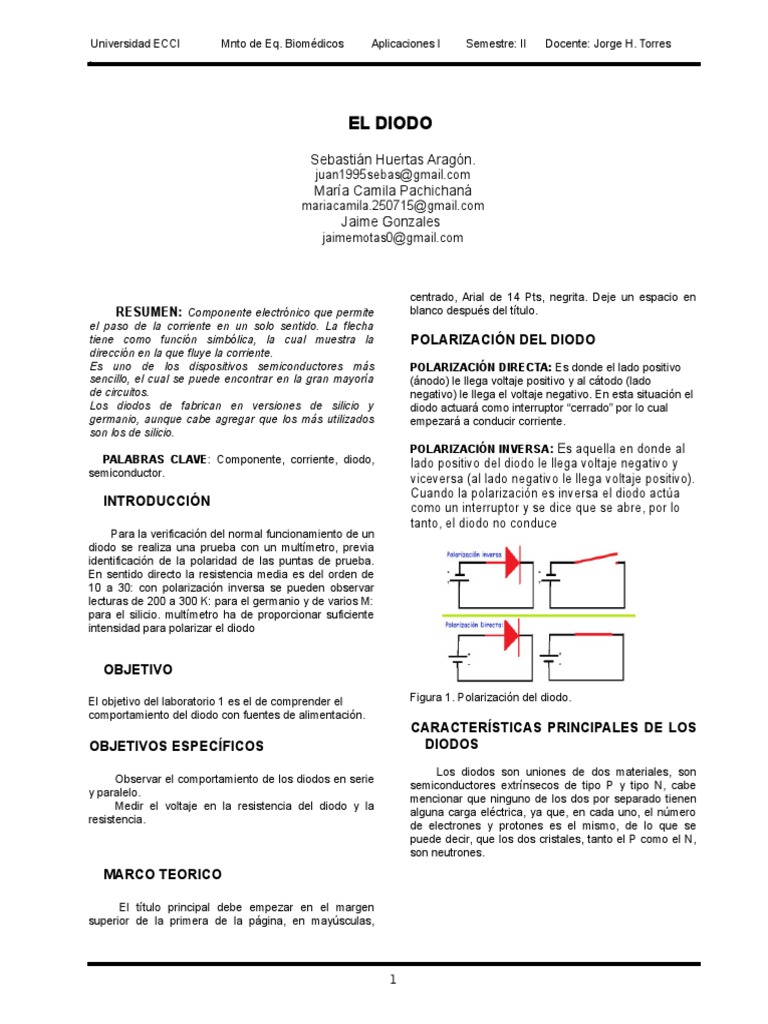Aplicaciones Básicas Con Diodos | PDF | Diodo | Semiconductores