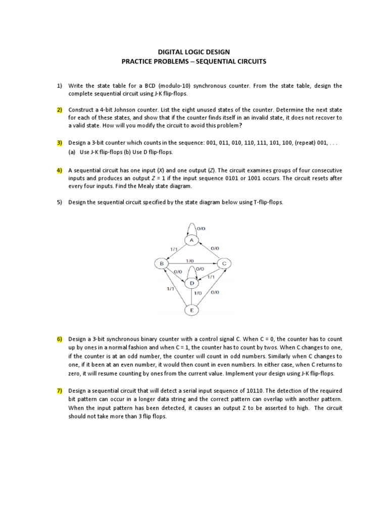 Assignment Sequential Circuits Pdf Electrical Circuits Electronics 