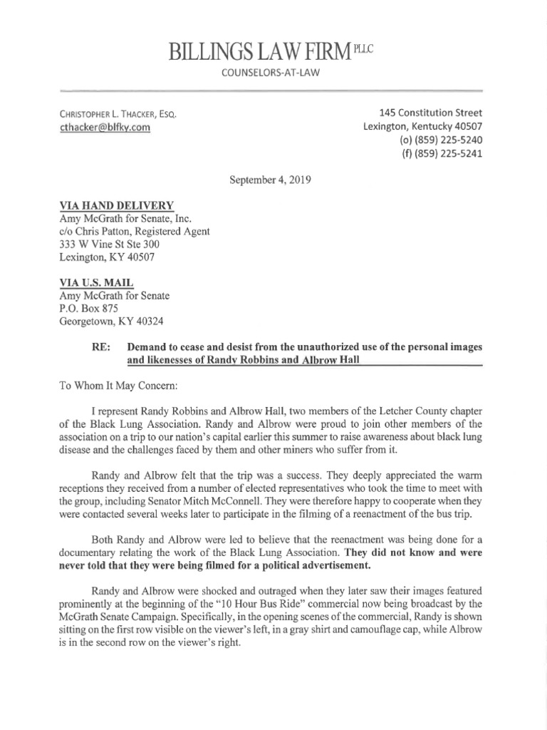 Cease and Desist Letter | PDF