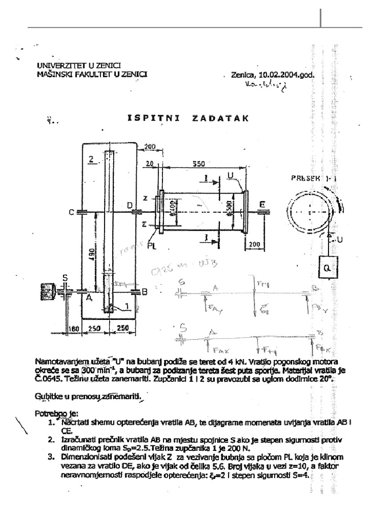 Mašinski Elementi 2 - Zbirka Zadataka Za Pripremu Ispita | PDF