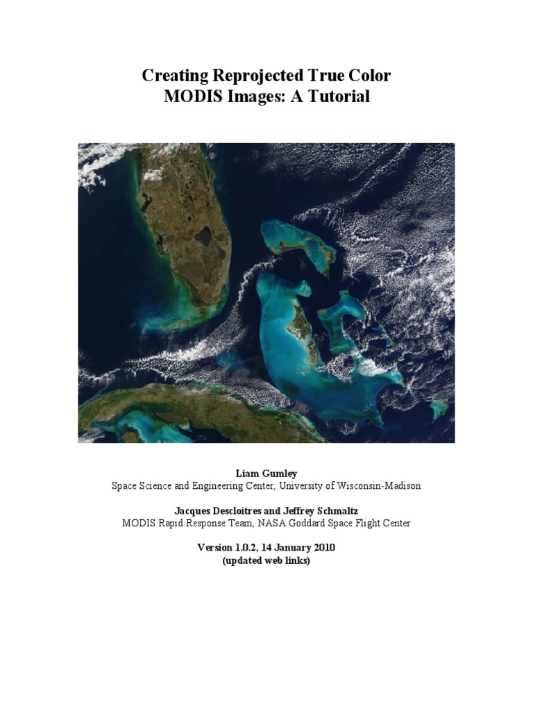 Creating Reprojected True Color MODIS Images: A Tutorial | PDF | Image Resolution | Parameter ...