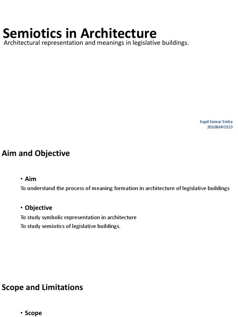 Semiotics in Architecture: Architectural Representation and Meanings in ...