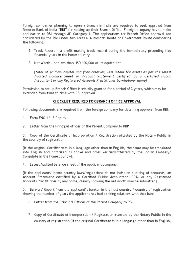 Procedure For BO | PDF | Reserve Bank Of India | Notary Public