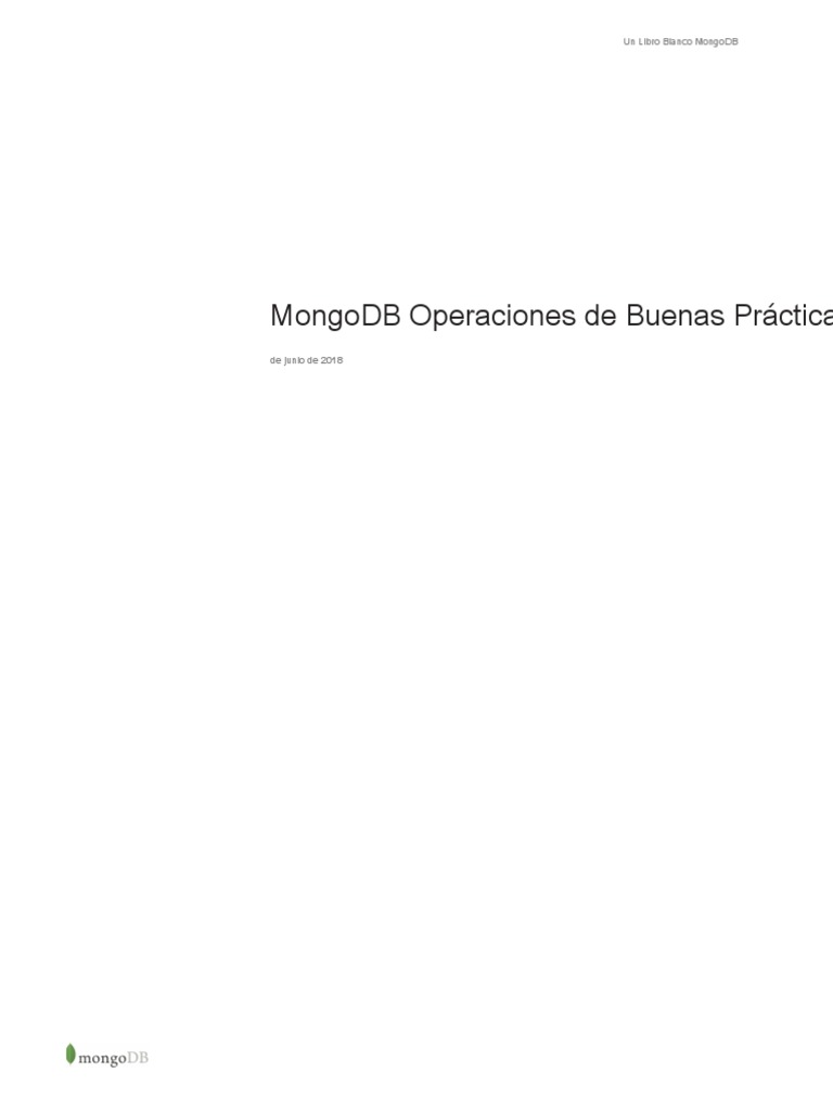 Mongo Best Practices | PDF | Mongo Db | Bases de datos